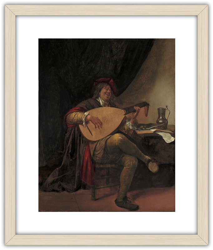 Self-portrait with lute