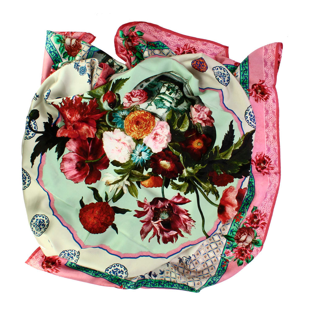 140 x 140 Silk Linard Colonial Memory Scarf – tienda-museothyssen