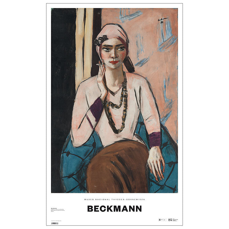 Póster Beckmann Quappi con suéter rosa – tienda-museothyssen